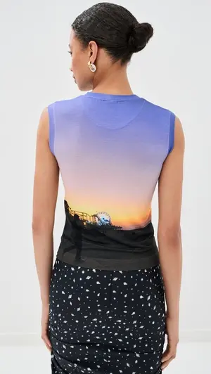MERYLL ROGGE Sleeveless Jersey T-shirt
