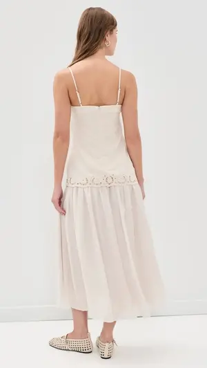 Moon River Spaghetti Strap Tube Top Midi Dress