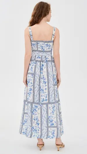 Agua Bendita Marcia Embroidered Maxi Dress