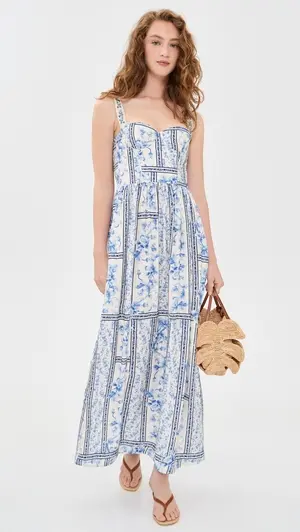 Agua Bendita Marcia Embroidered Maxi Dress