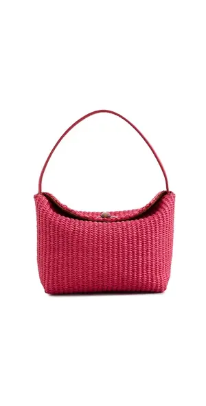 Christopher Esber Turnlock Raffia Mini Shoulder Bag - Watermelon