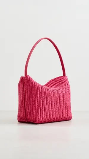 Christopher Esber Turnlock Raffia Mini Shoulder Bag - Watermelon