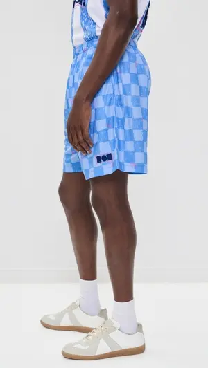 NAHMIAS Scribble Check Soccer Shorts
