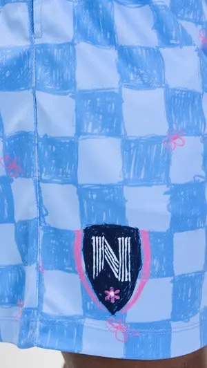 NAHMIAS Scribble Check Soccer Shorts
