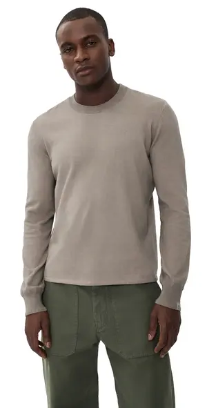Rag & Bone Washed Supima Crew Sweater