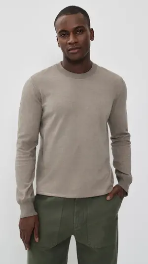 Rag & Bone Washed Supima Crew Sweater