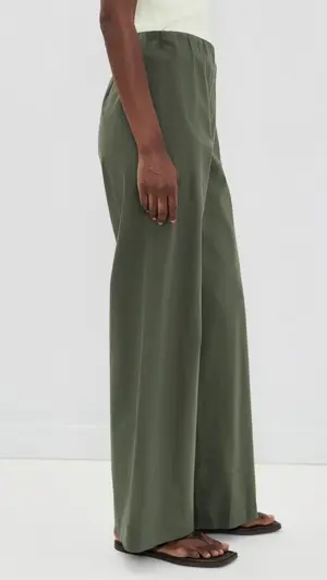 Vince Colette High Waist Cotton Twill Pants - Pine Grove