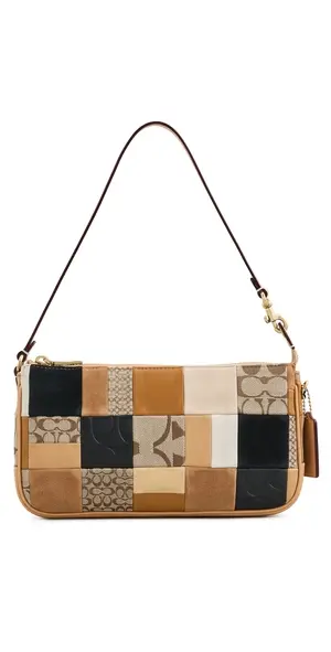 COACH Patchwork Leather Plaza Shoulder Bag - Brown Multi