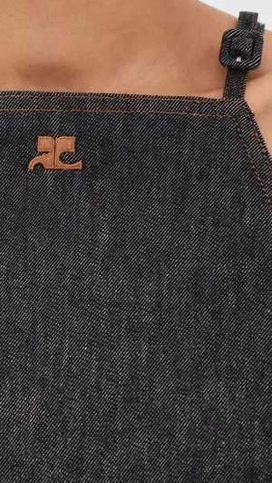 COURREGES Pointy Denim Tank Top