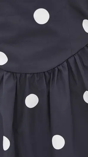 Susana Monaco Polka-dot Poplin Mini Dress
