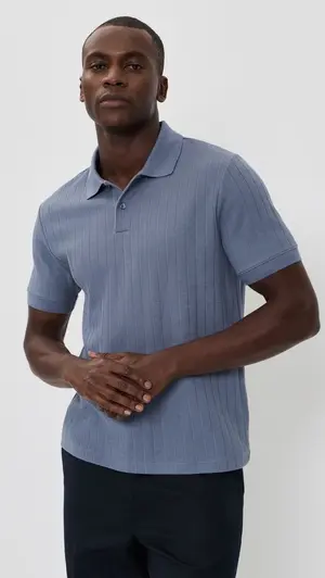 Vince Drop Needle Stripe Polo