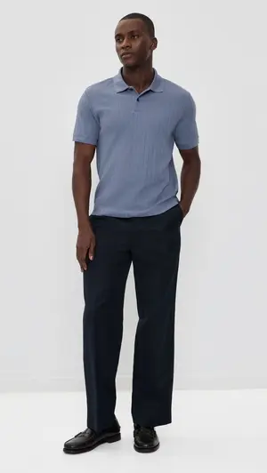 Vince Drop Needle Stripe Polo