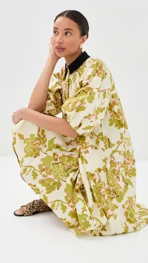 La DoubleJ Sunburst Cotton Poplin Dress