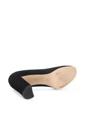 GIANVITO ROSSI Suede Block Heel Pumps