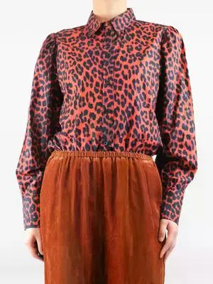 GANNI Leopard-print Shirt