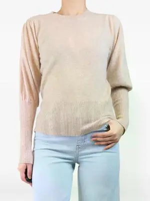 MADELEINE THOMPSON Ribbed Puff Sleeve Sweater