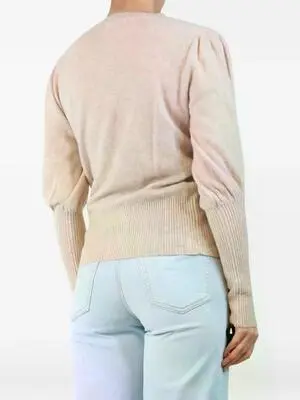 MADELEINE THOMPSON Ribbed Puff Sleeve Sweater