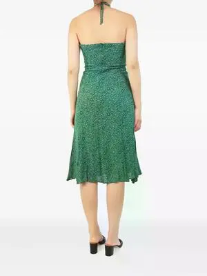 REFORMATION Floral Print Halterneck Midi Dress