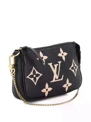 LOUIS VUITTON Pochette Accessoires Bicolor Monogram Empreinte Giant Mini Clutch Bag - Black