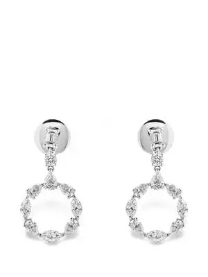 JEWELS AFICIONADO Diamond Cut-out Earrings - Silver