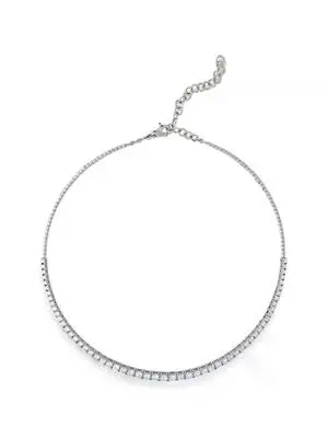 JEWELS AFICIONADO Graduated Diamond Choker Necklace - White