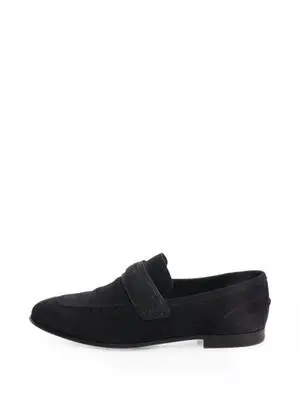 Brunello Cucinelli Monili Bead-embellished Suede Loafers - Blue