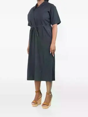 ÉCOLE DE CURIOSITÉS Short-sleeved Wide-leg Jumpsuit With Notch Lapels And Self-tie Waist
