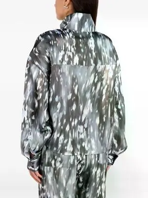 IRO PARIS Abstract Print High Neck Blouse
