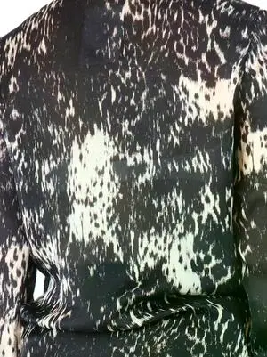 LANVIN Printed V-neck Silk Blouse