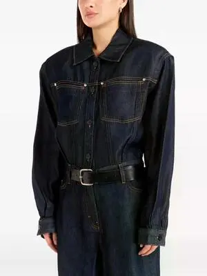 IRO PARIS Denim Jumpsuit With Contrast Topstitching
