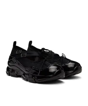 Simone Rocha Round Toe Paneled Ballerines