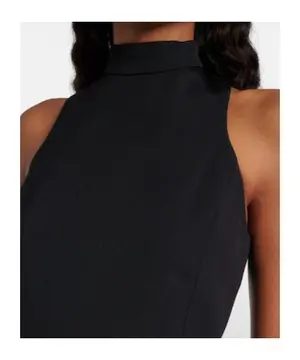 Balmain Pleated Virgin Wool Minidress
