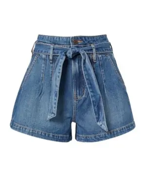 Veronica Beard High-waisted Denim Shorts - Blue
