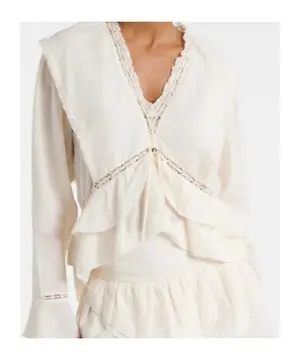 Isabel Marant Étoile Damienne Cotton And Linen-blend Top