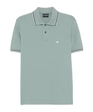 Emporio Armani Logo-embroidered Polo Shirt - Brown
