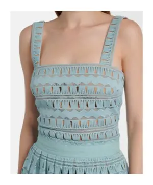 Elie Saab Knitted Silk-blend Crop Top