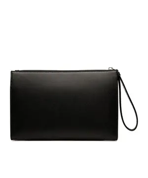 Bally Logo Printed Zipped Clutch Bag
