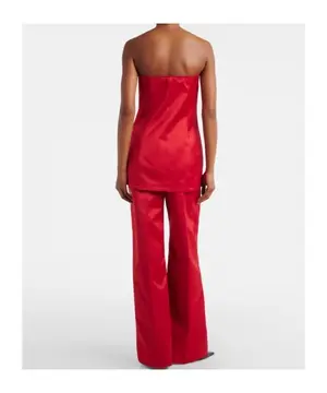 THE FRANKIE SHOP Brickell Satin Wide-leg Pants