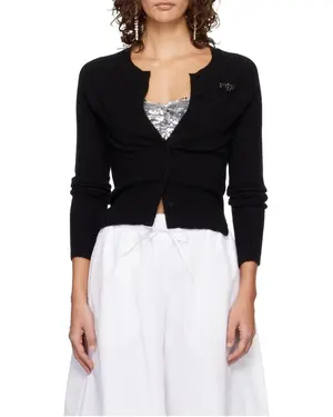 Simone Rocha Long-sleeved Knitted Cardigan