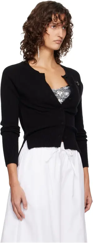 Simone Rocha Long-sleeved Knitted Cardigan