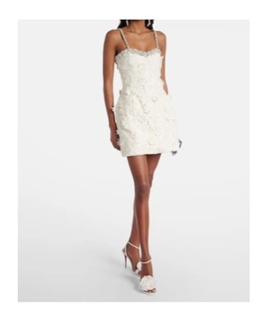 LEO Sophie Embellished Lace Mini Dress