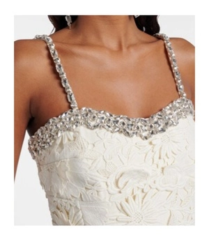LEO Sophie Embellished Lace Mini Dress