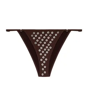 Gimaguas Emily Eyelet Bikini Bottoms Beachwear - Brown