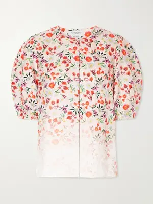 Gabriela Hearst Edify Floral-print Silk Blouse - White