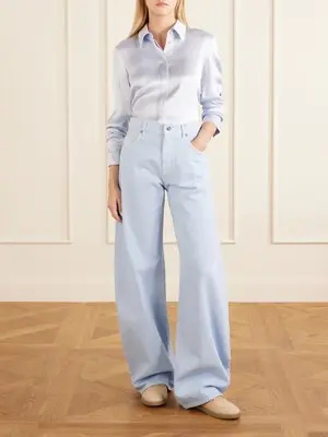 Gabriela Hearst Cruz Silk Satin Shirt