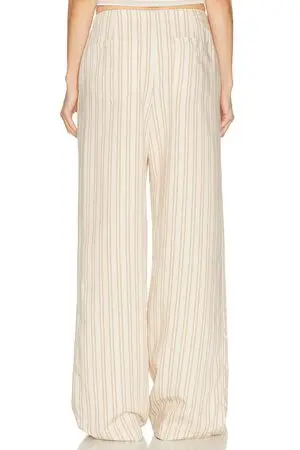 Sablyn Gemma Stripe Pull On Pant In Cream