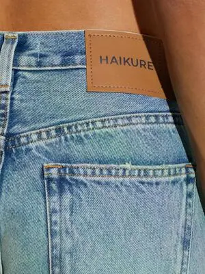 HAIKURE Distressed Straight-leg Jeans