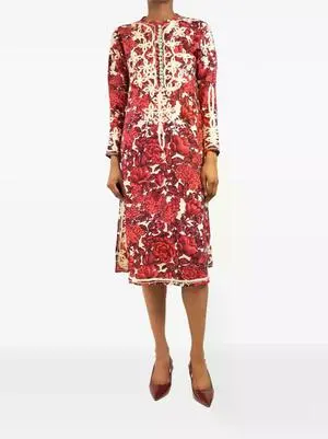 PAUL SMITH VINTAGE Embroidered Silk Midi Dress
