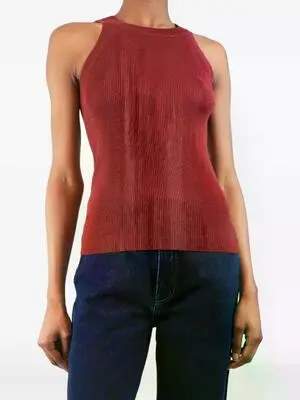 ISSUE TWELVE Ribbed Crewneck Sleeveless Top
