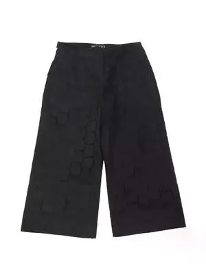Oscar De La Renta Broderie Anglaise Cropped Trousers